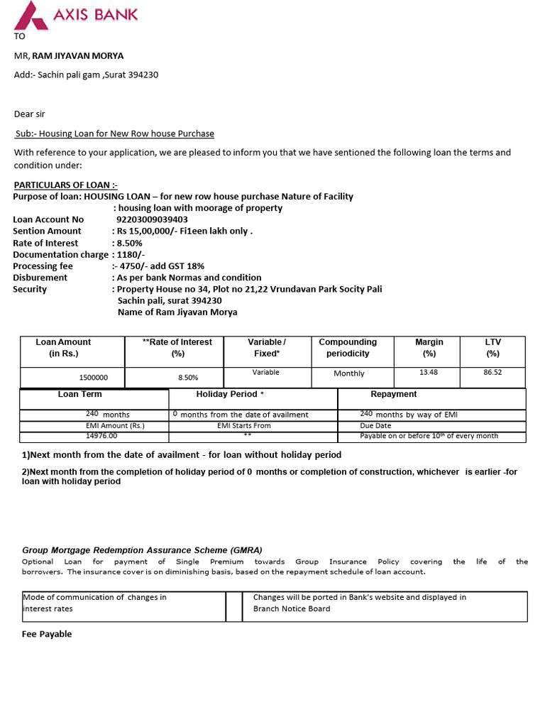 Sention Latter Ram Jiyavan | PDF | Loans | Mortgages