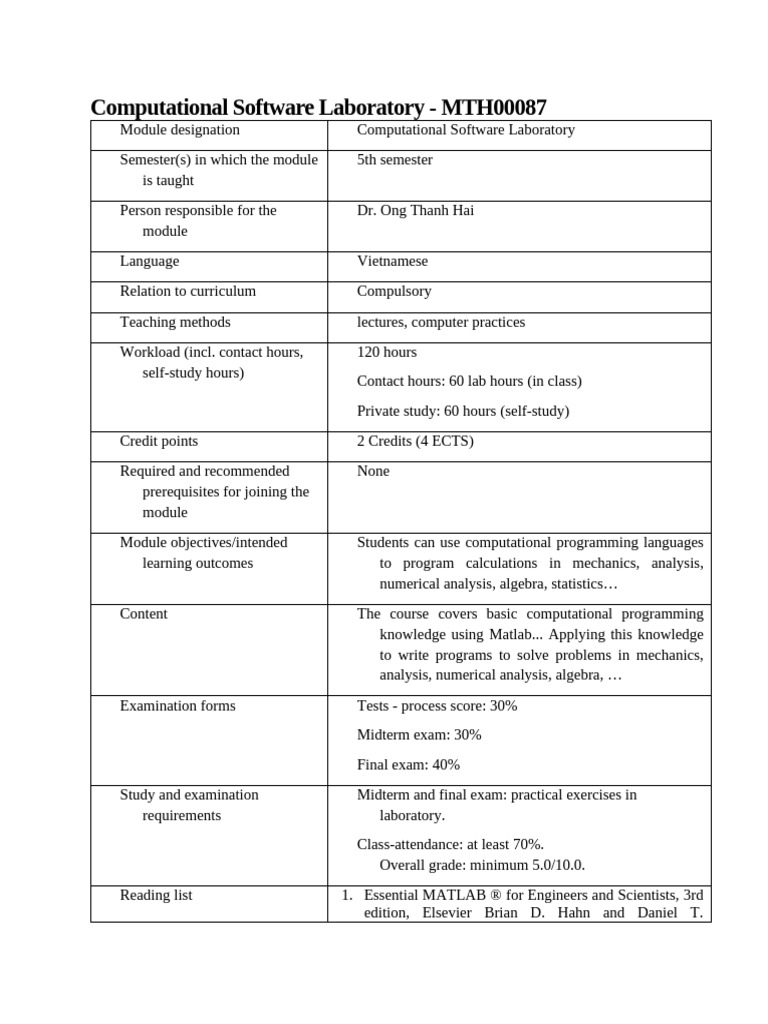 Computational Software Laboratory | PDF