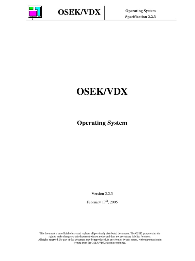 OSEK | PDF | Scheduling (Computing) | Operating System