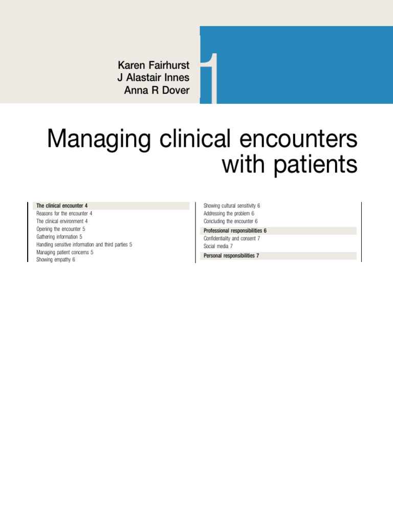 Effective Patient-Clinician Encounters | PDF | Body Language ...