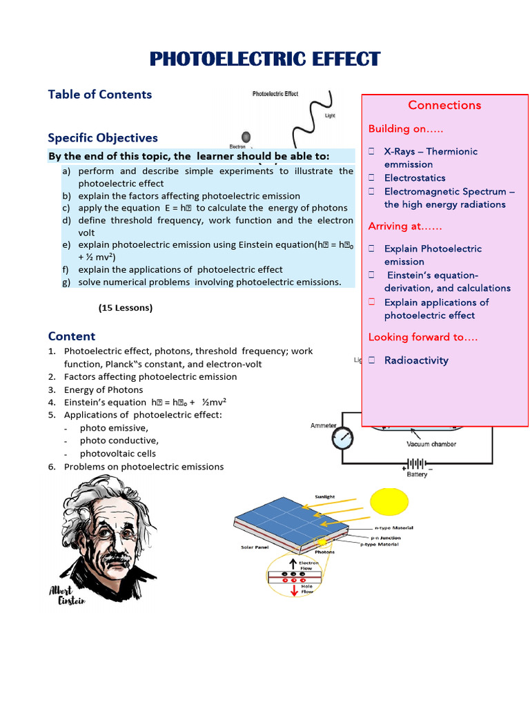 4.9 Photoelectric Effect | PDF | Photoelectric Effect | Electromagnetic ...