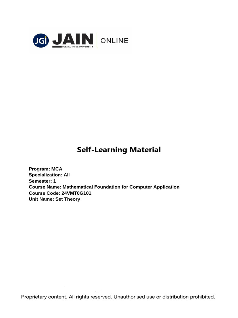 Unit+2+ +Supplementary+Learning+Material+Set+Theory+%281%29 | PDF | Set ...