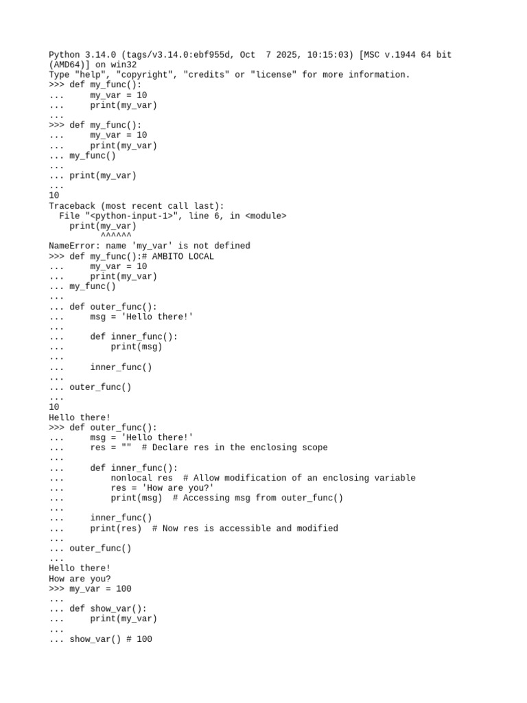 Python Variable Scope Explained | PDF