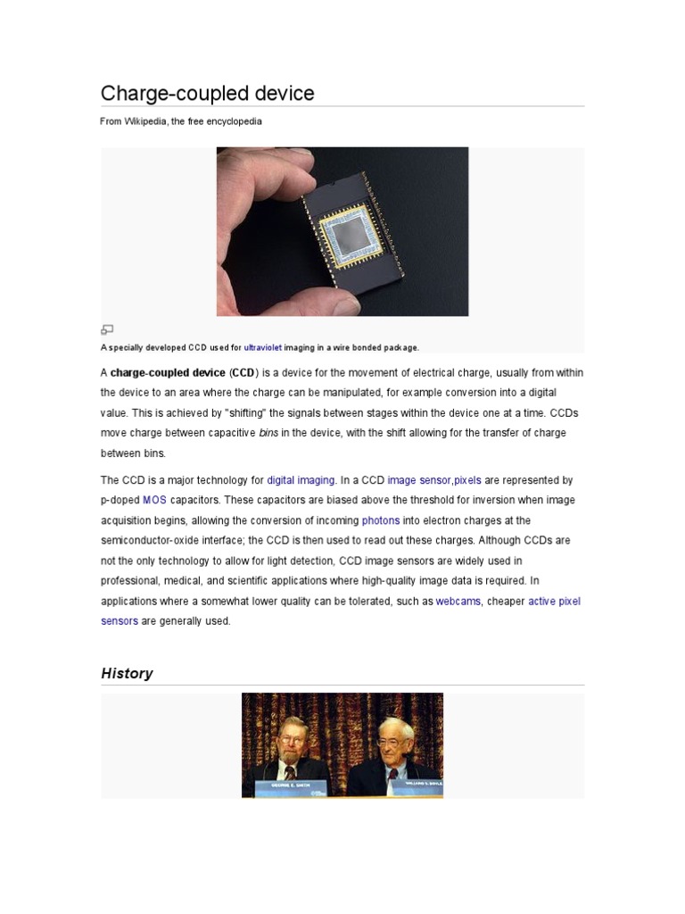 CCD imaging sensor | PDF | Charge Coupled Device | Optics