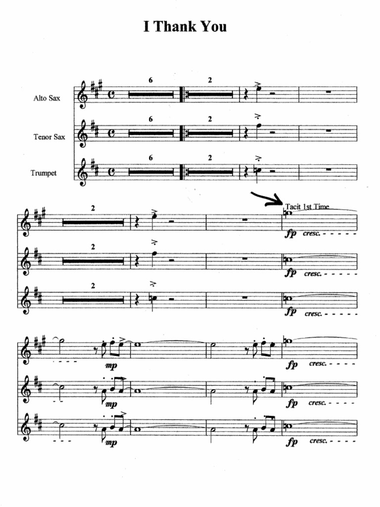 I Thank You-Horns | PDF