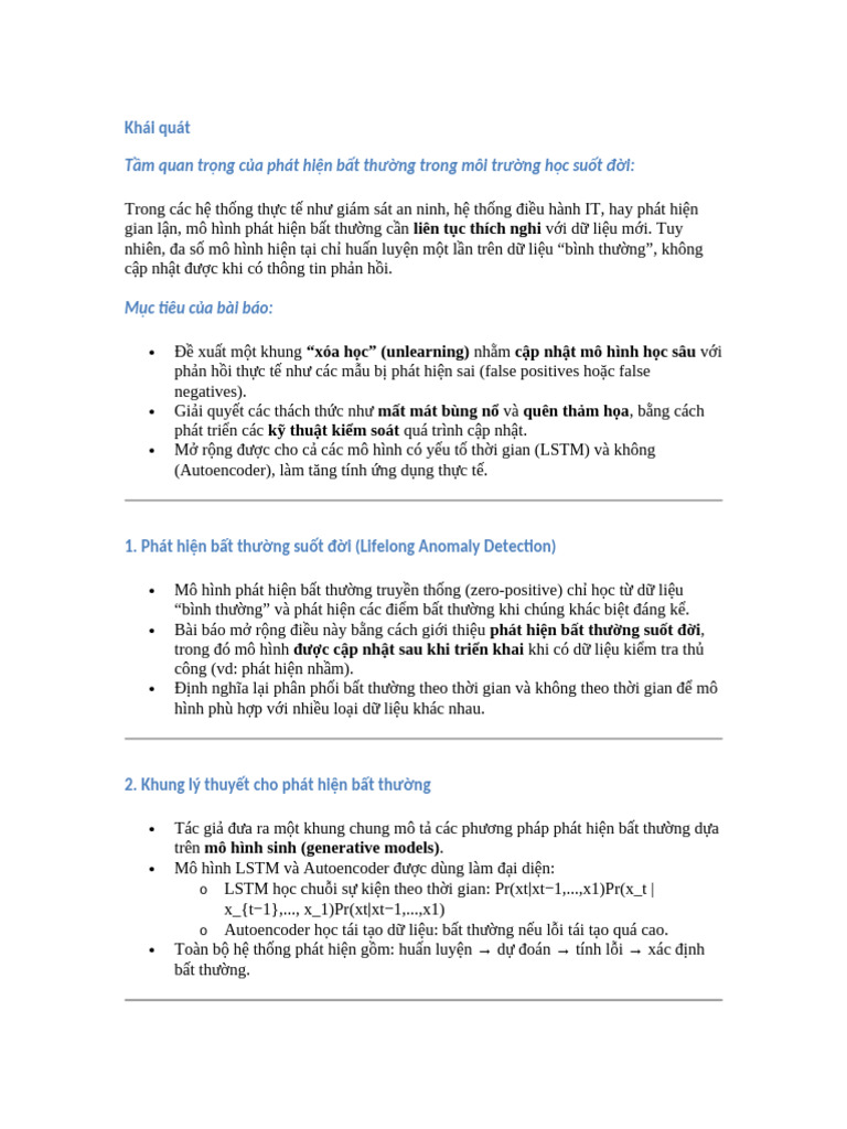 Unlearning Anomaly Detection Chi Tiet | PDF