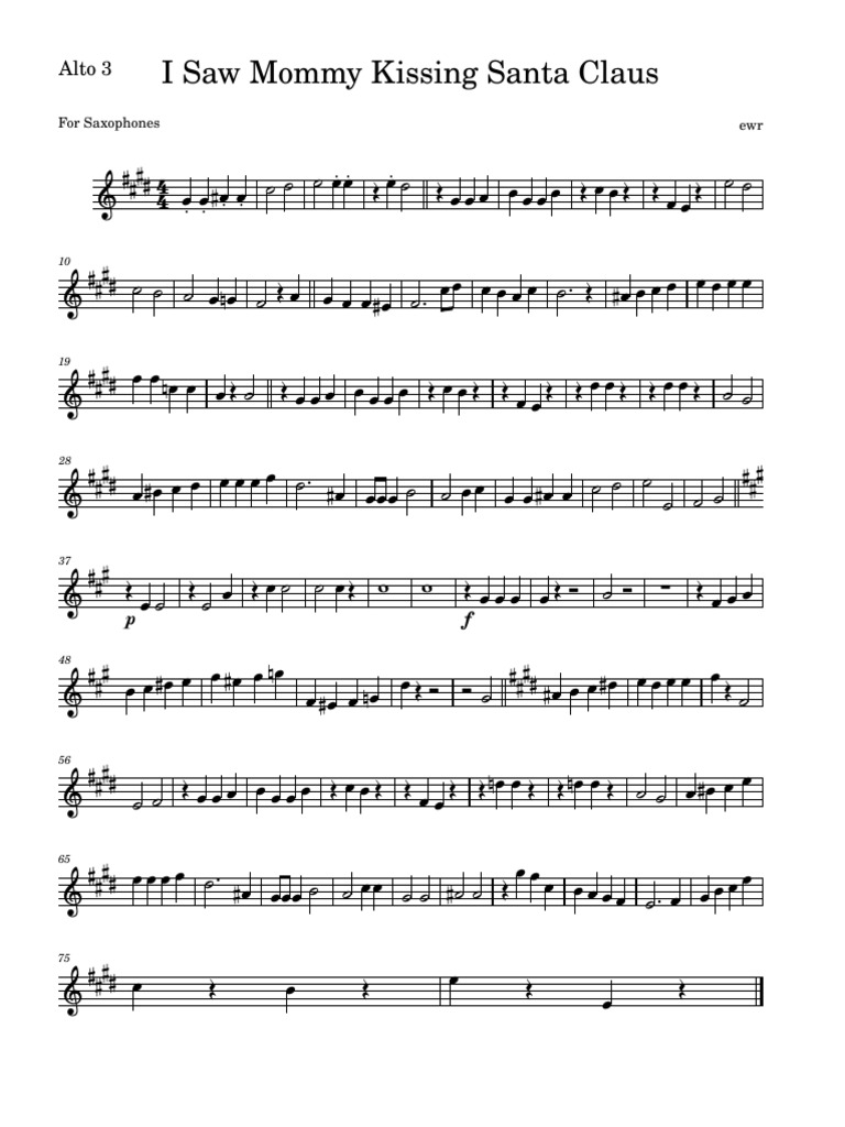 I Saw Mommy Kissing Santa Claus-Alto - 3 | PDF
