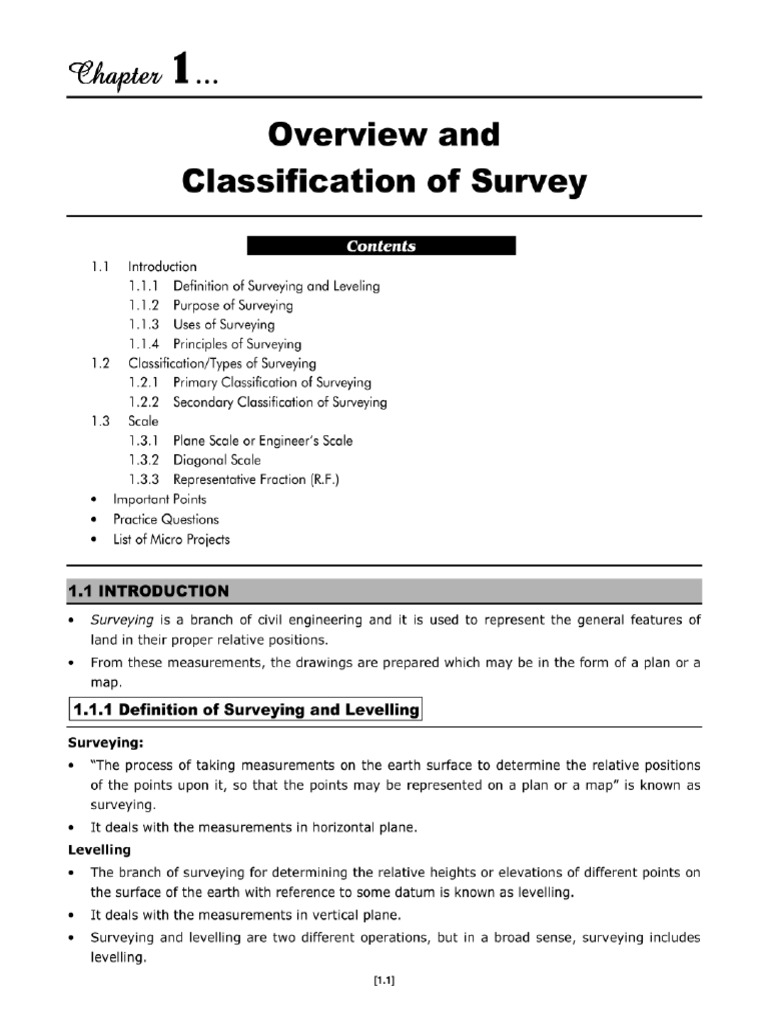 UNIT-1 - Overview and Classification of Survey | PDF