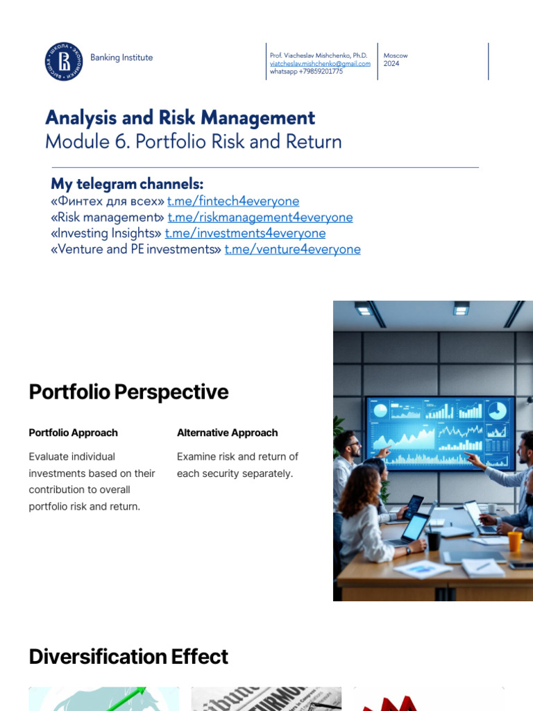 (19.10.2024) Module 6. Portfolio Risk and Return | PDF | Capital Asset ...