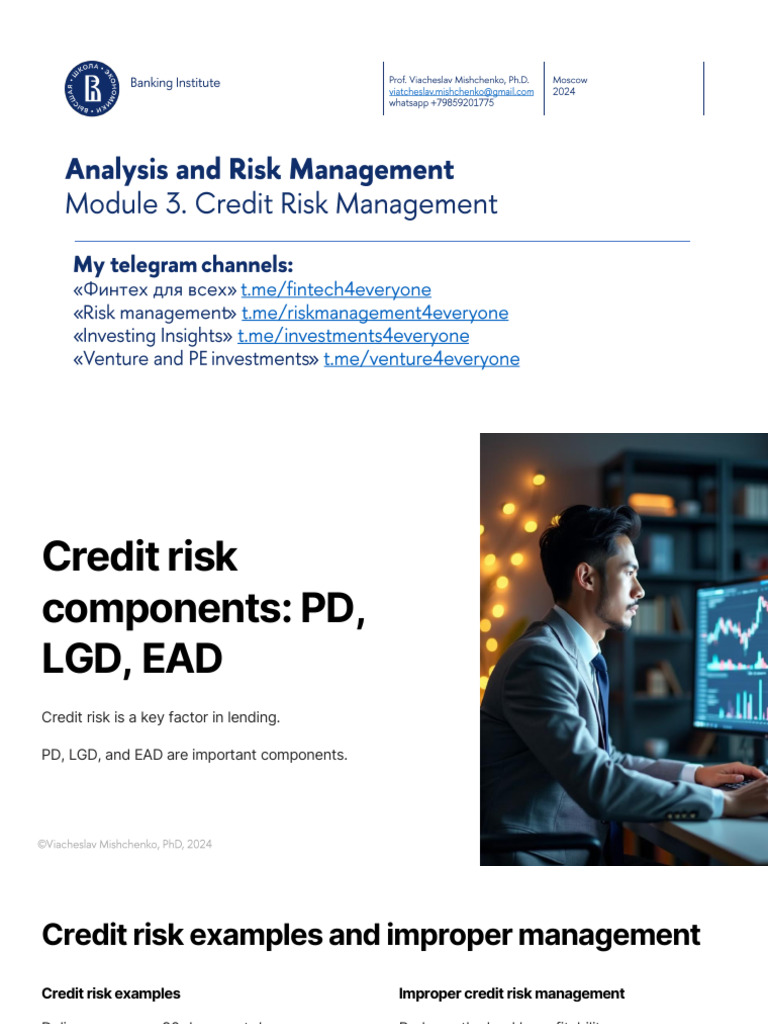 (28.09.2024) Module 3. Credit Risk Management | PDF | Financial Risk ...