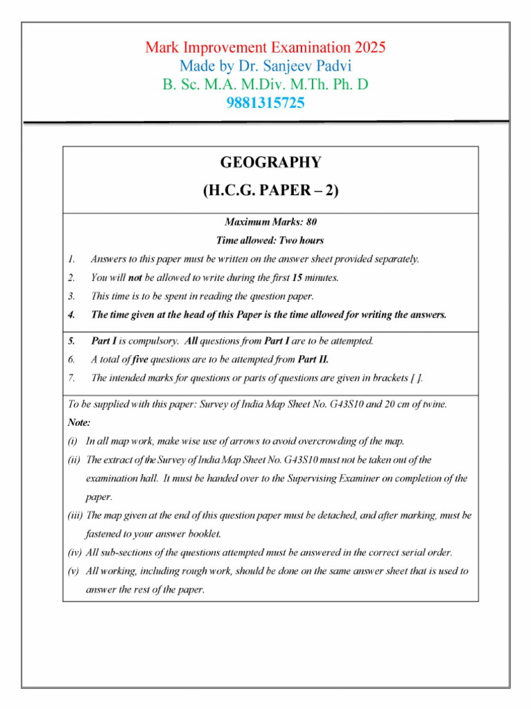 Mark Improvement Exam 2025 Answer Key by Me | PDF