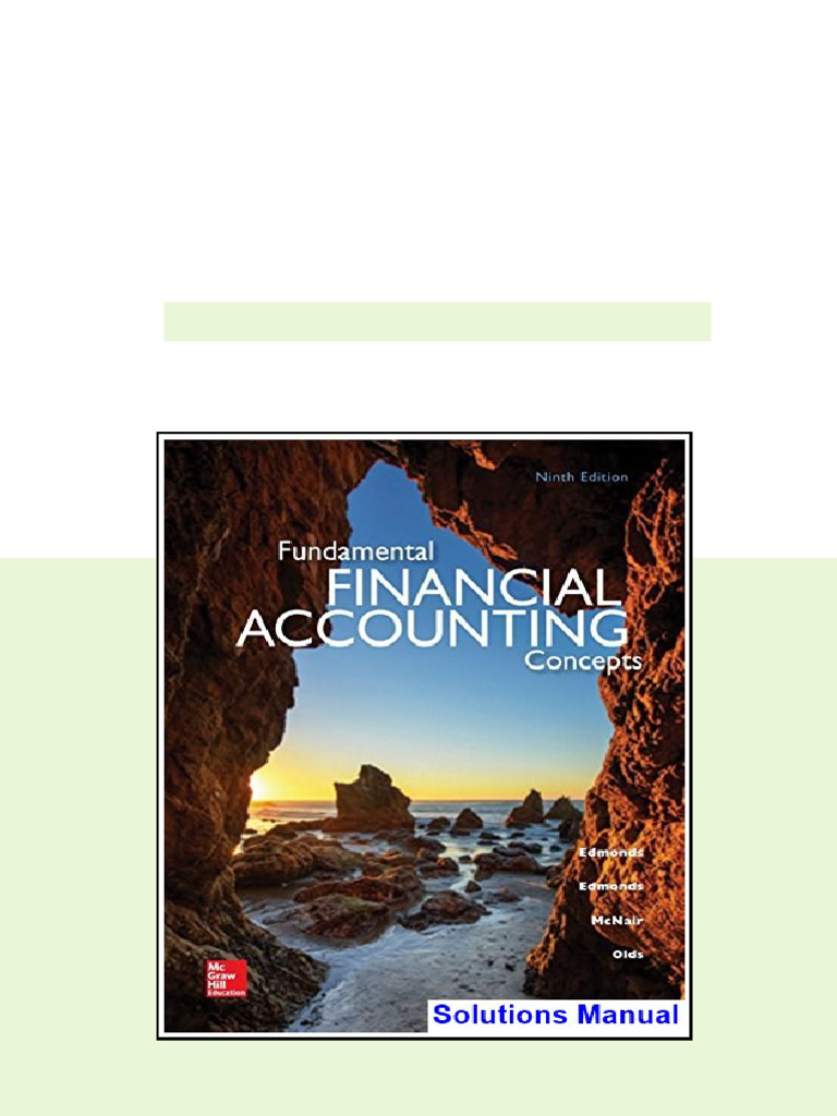 Fundamental Financial Accounting Concepts 9th Edition Edmonds Solutions ...