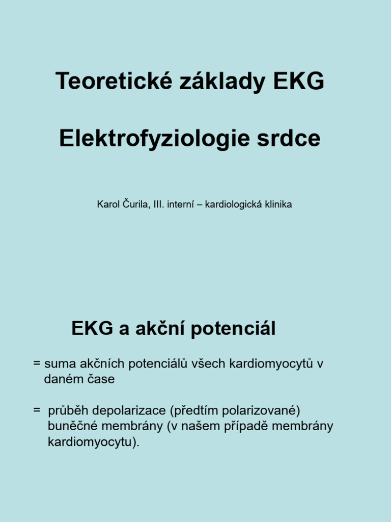 Teoreticke Zaklady EKG | PDF