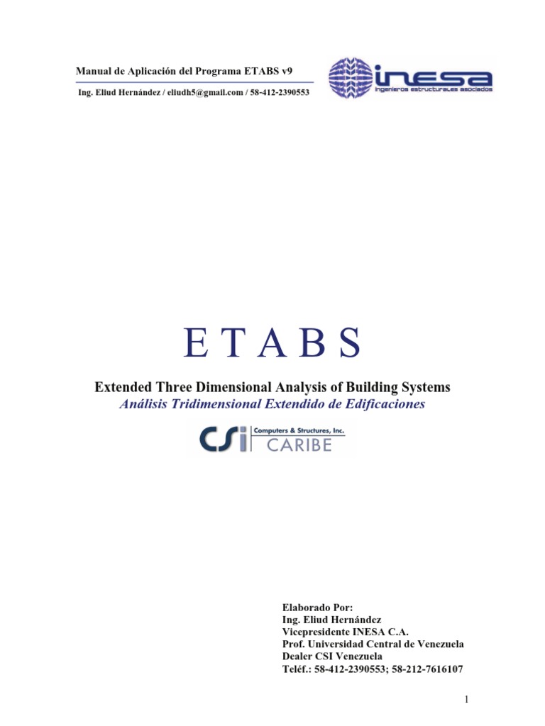 Manual de Etabs V9 | PDF