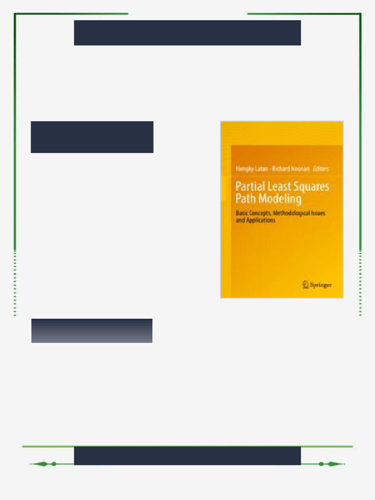 Partial Least Squares Path Modeling Basic Concepts Methodological ...