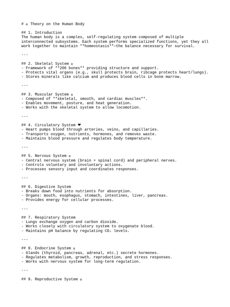Human Body | PDF