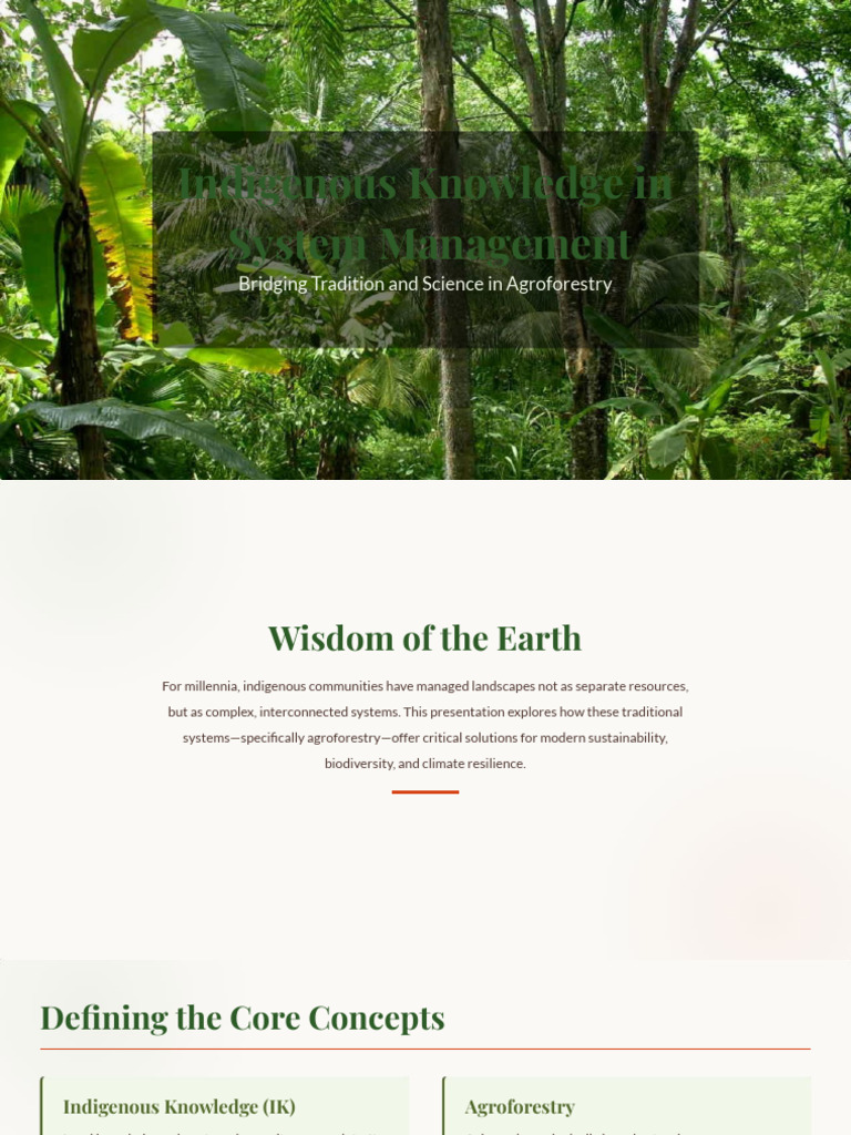 Indigenous Agroforestry for Sustainability | PDF | Soil | Agriculture