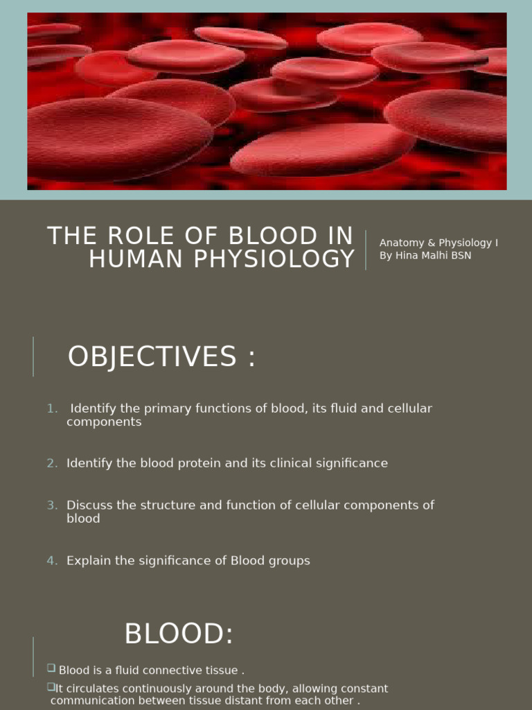 Functions and Components of Blood | PDF | Blood Type | Red Blood Cell