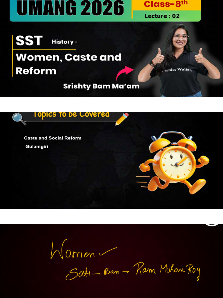 History - Women, Caste and Reform 02 - Class Notes (2) | PDF