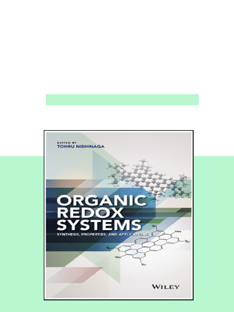 Organic Redox Systems Synthesis Properties and Applications 1st Edition ...