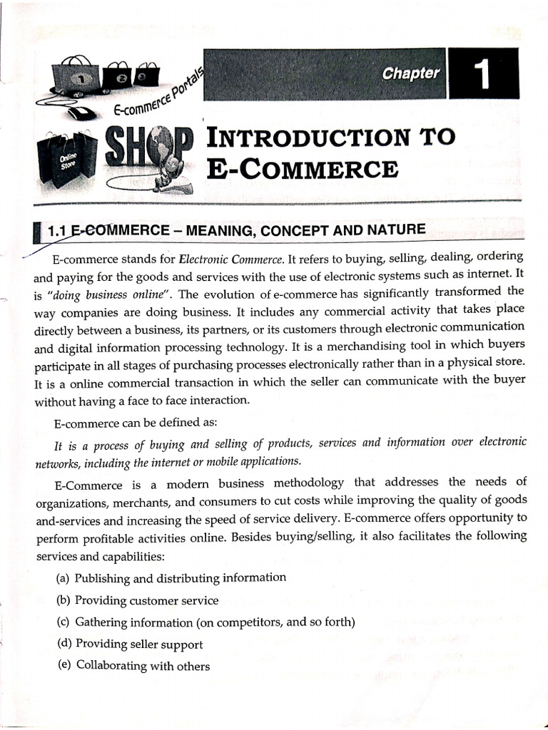 Sec= e Commerce Unit 1 | PDF