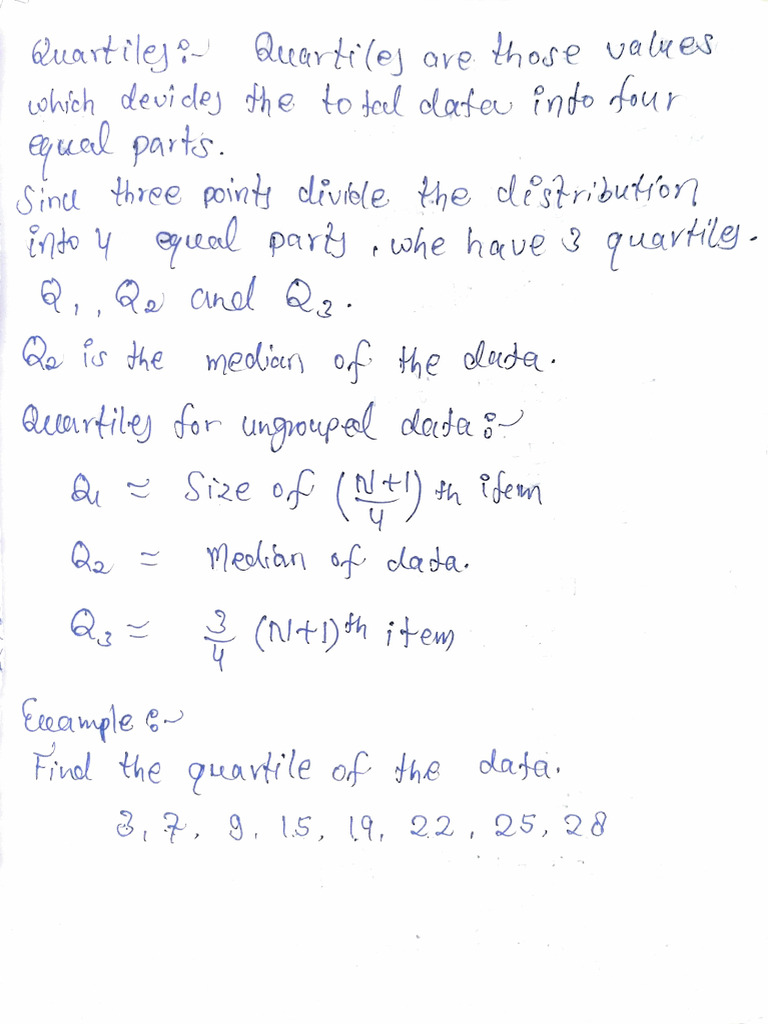 Understanding Quartiles and Their Calculation | PDF