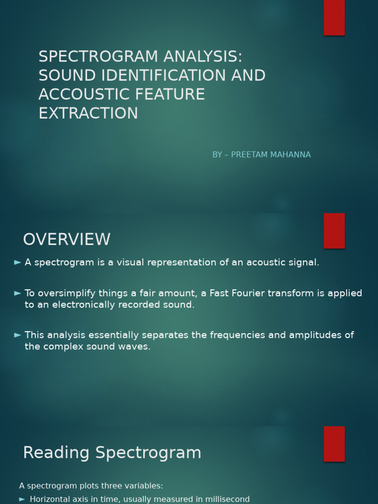 Spectrogram Analysis for Sound Identification | PDF | Vowel | Human Voice