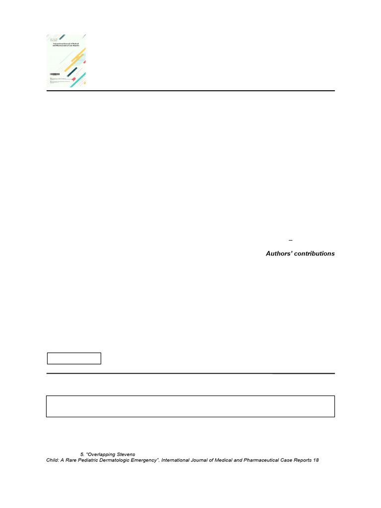 Rare Pediatric Case: SJS & SSSS Overlap | PDF | Diseases And Disorders ...