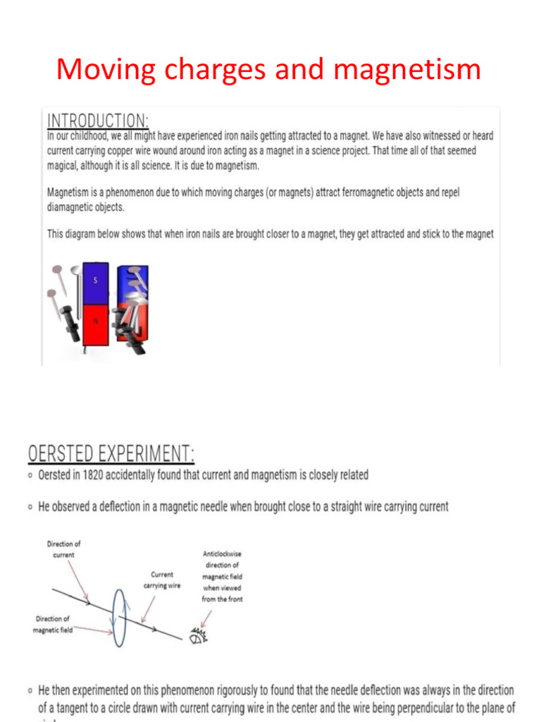 Moving Charges and Magnetism - Physics Class 12 - NEET PDF Download | PDF