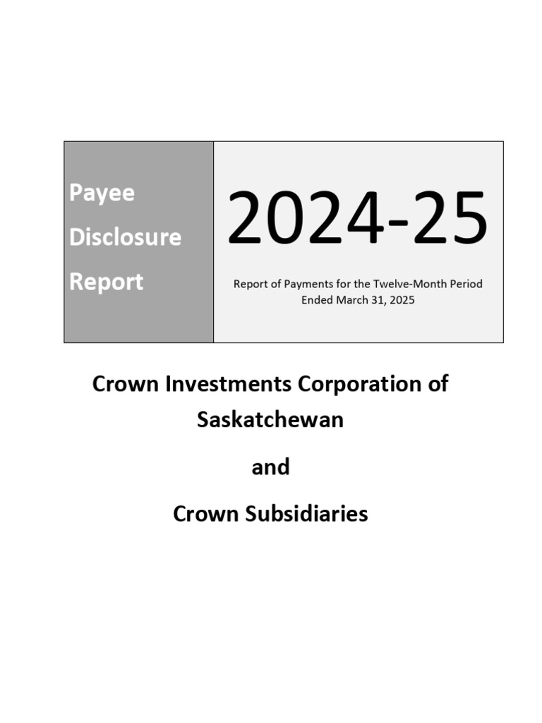 2024-25 Payee Disclosure Report | PDF | Salary | Expense