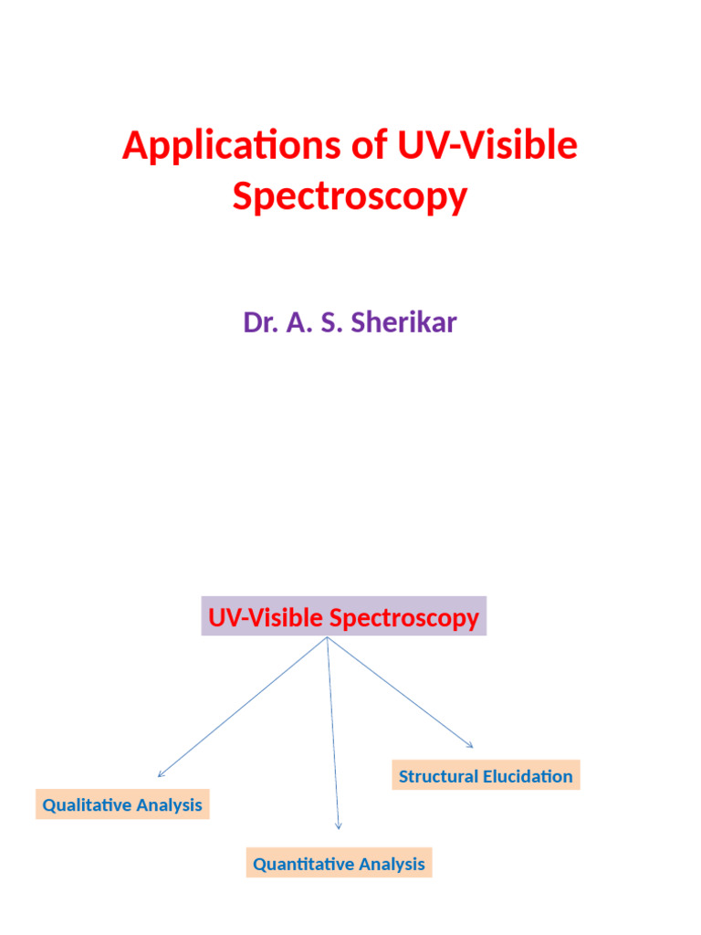 Applications of Uv-Visible Spectros | PDF | Ultraviolet–Visible ...