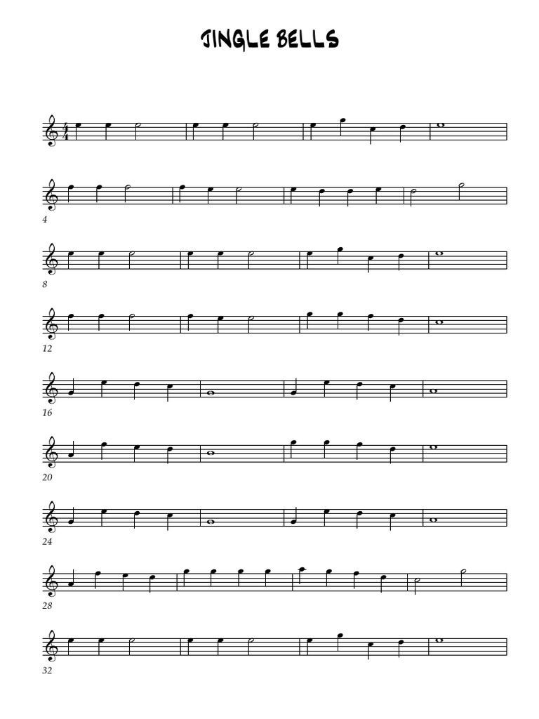 Partition de Jingle Bells en Notation | PDF