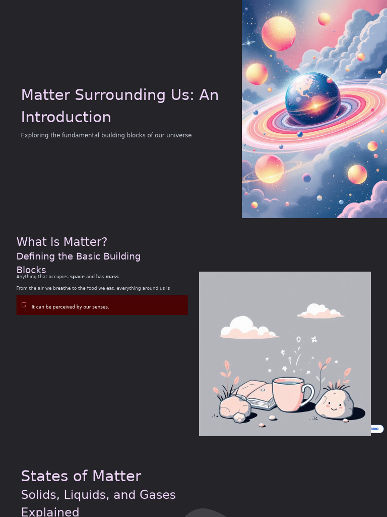 Matter Surrounding Us - An Introduction | PDF | Evaporation | Liquids
