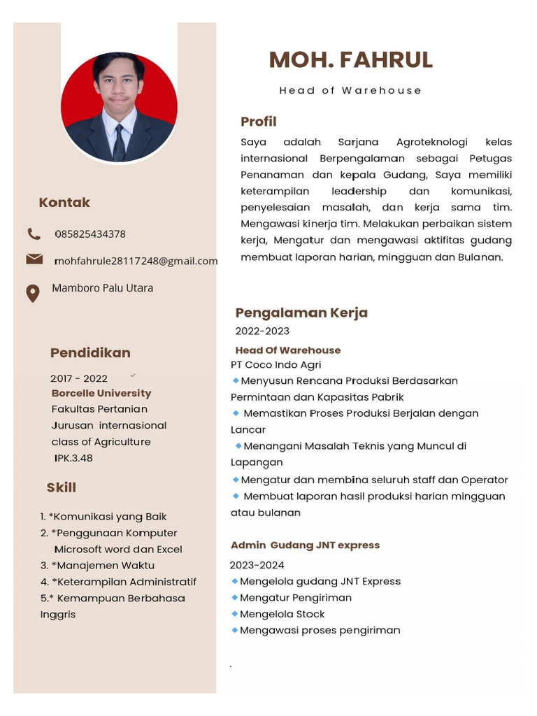 CV Staff Gudang | PDF
