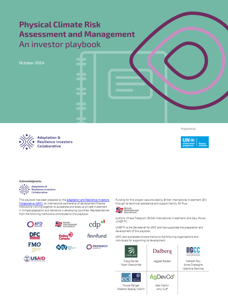 Physical Climate Risk Investor Playbook | PDF | Climate Resilience | Risk