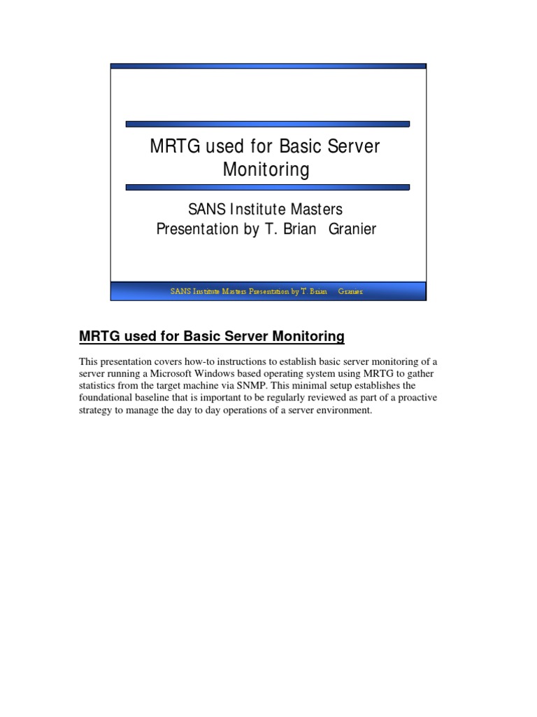 MRTG Notes | PDF | Computer Data Storage | Operating System