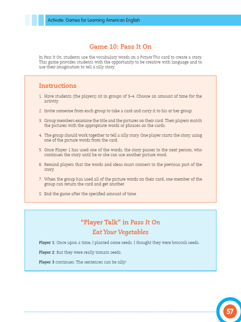 Creative Storytelling Game for ESL | PDF