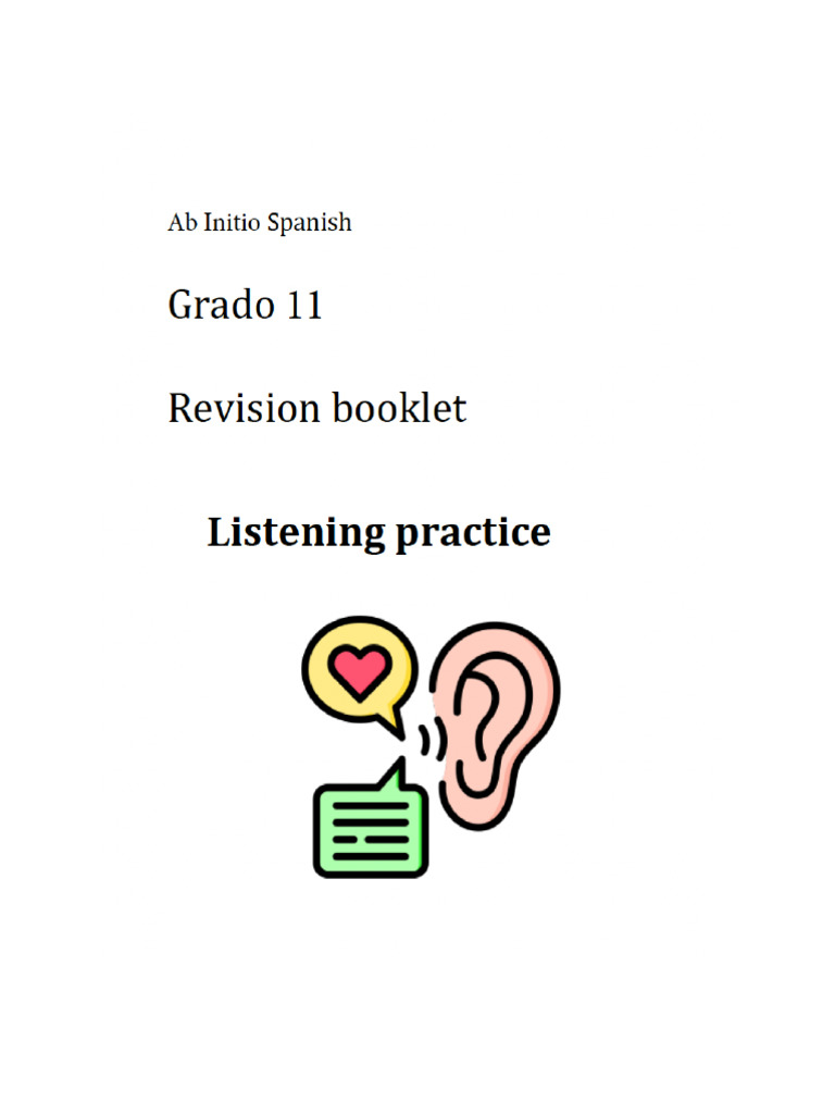 Listening Booklet | PDF
