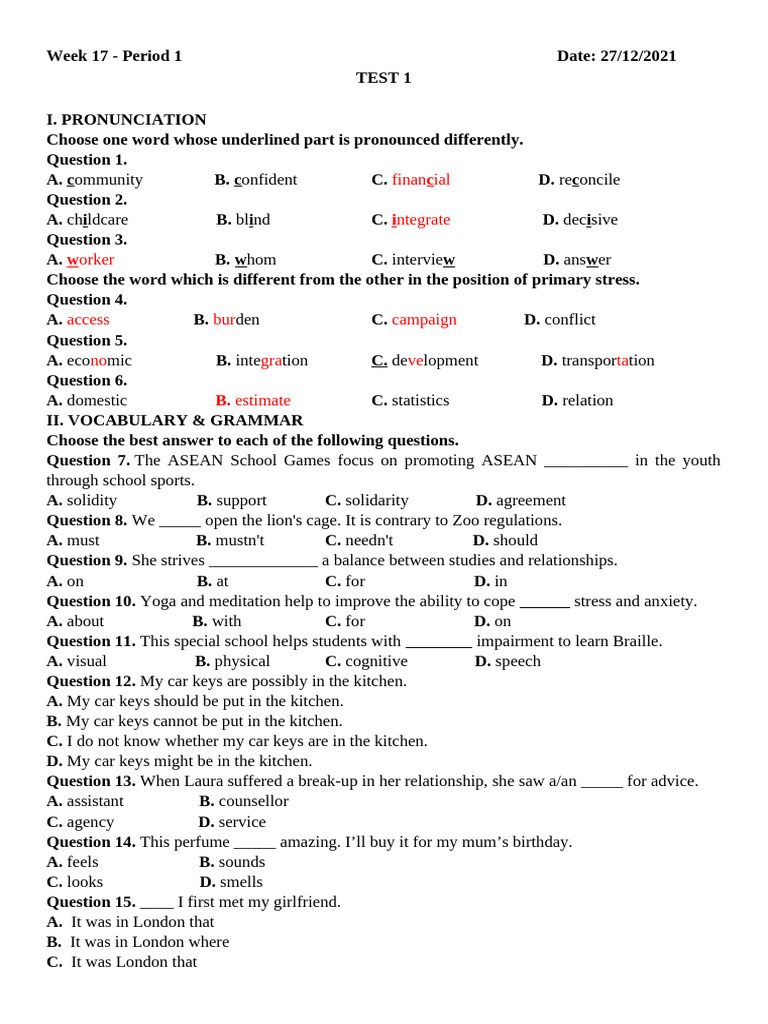 Week 17-Period 1 - HS | PDF | Marriage | Family
