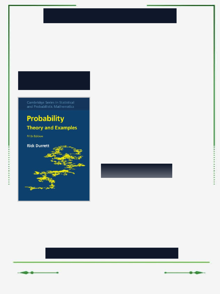 Probability: Theory and Examples 5th Edition Rick Durrett eBook vintage ...