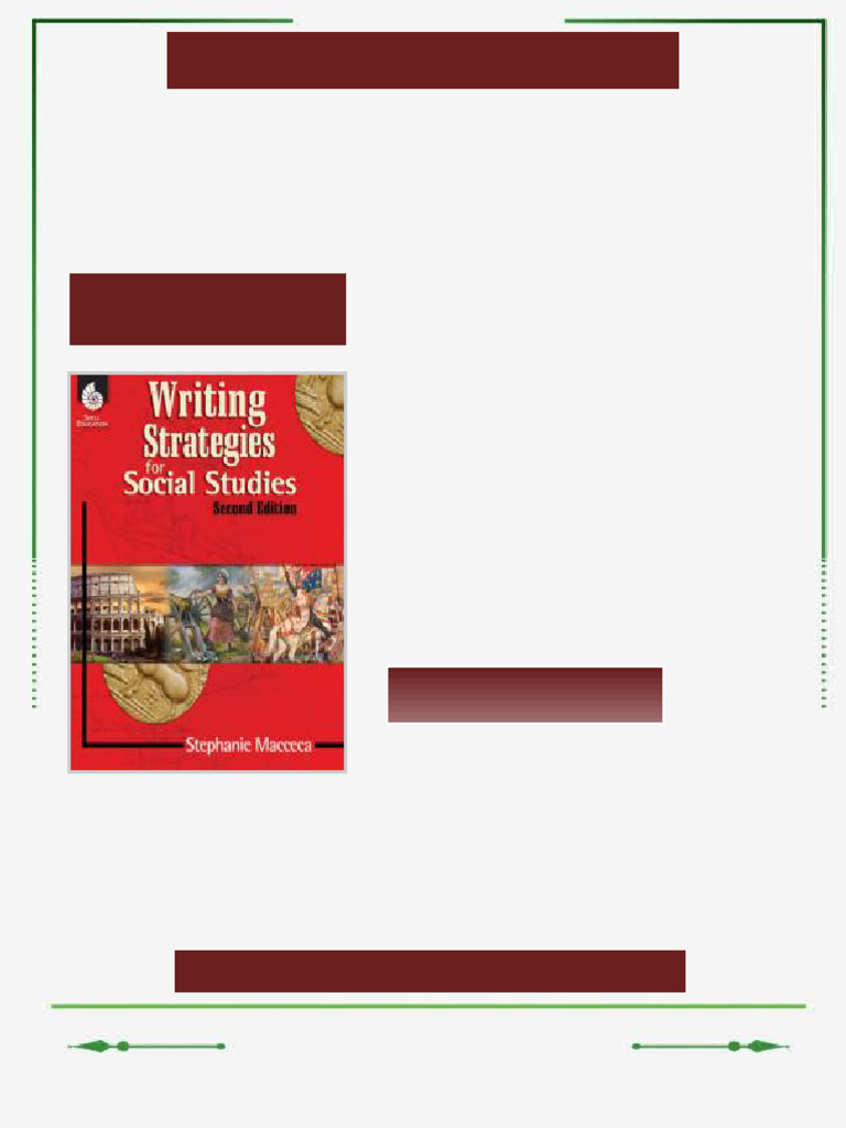 Writing Strategies for Social Studies 2nd Edition Stephanie Macceca ...