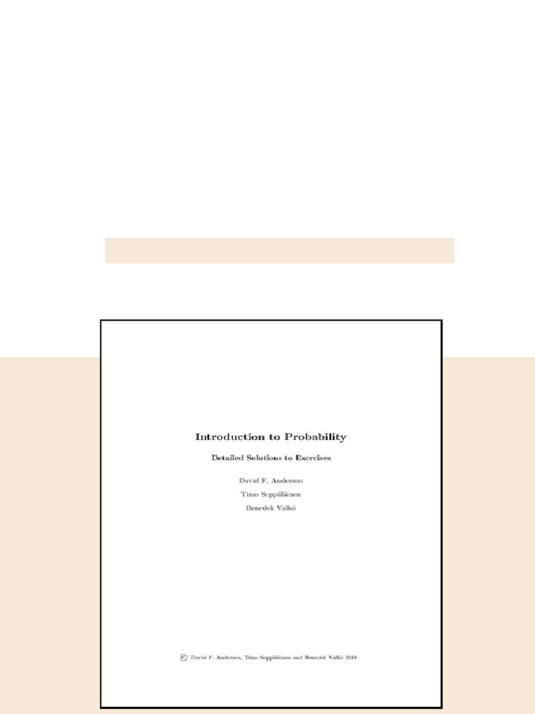 (Ebook) Introduction to Probability. Detailed Solutions to Exercises by ...