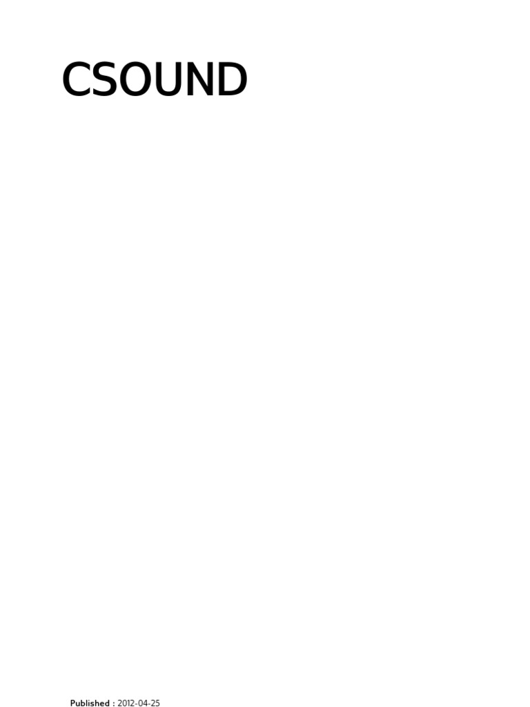 Csound FLOSS Manual | PDF | Frequency | Amplitude