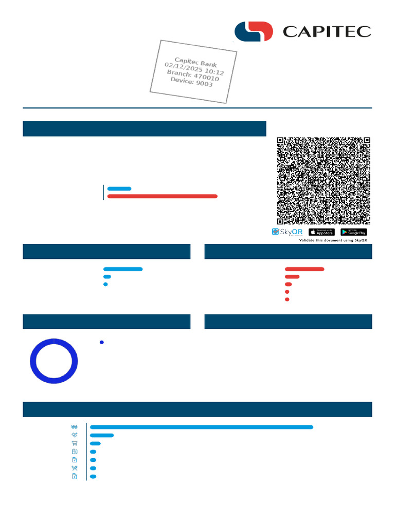 Capitec Bank Account Statement Summary | PDF | Credit Card | Banks