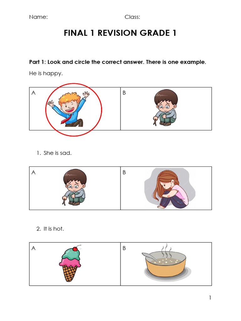 Grade 1 Final Revision Worksheet | PDF | Chess | Chess Theory