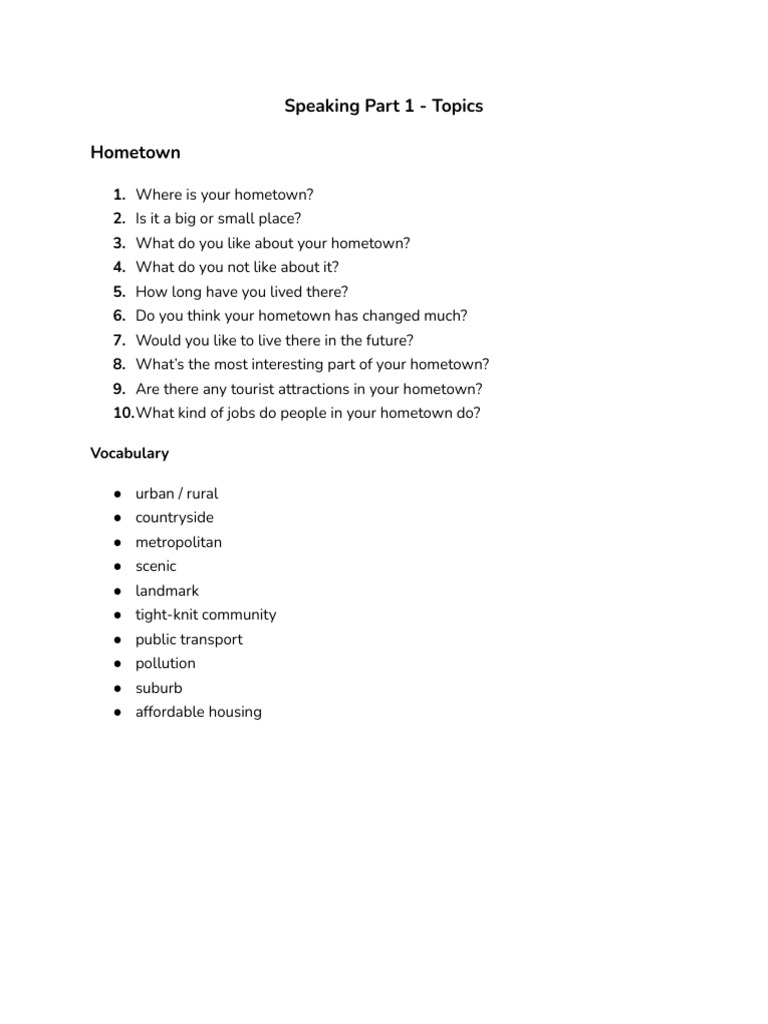 Topics 1 & Vocabulary | PDF