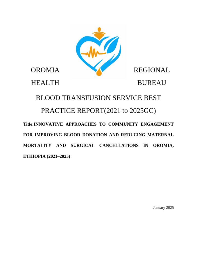 Draft Best Practice Document of Blood Bank - Docx 22ss | PDF | World ...