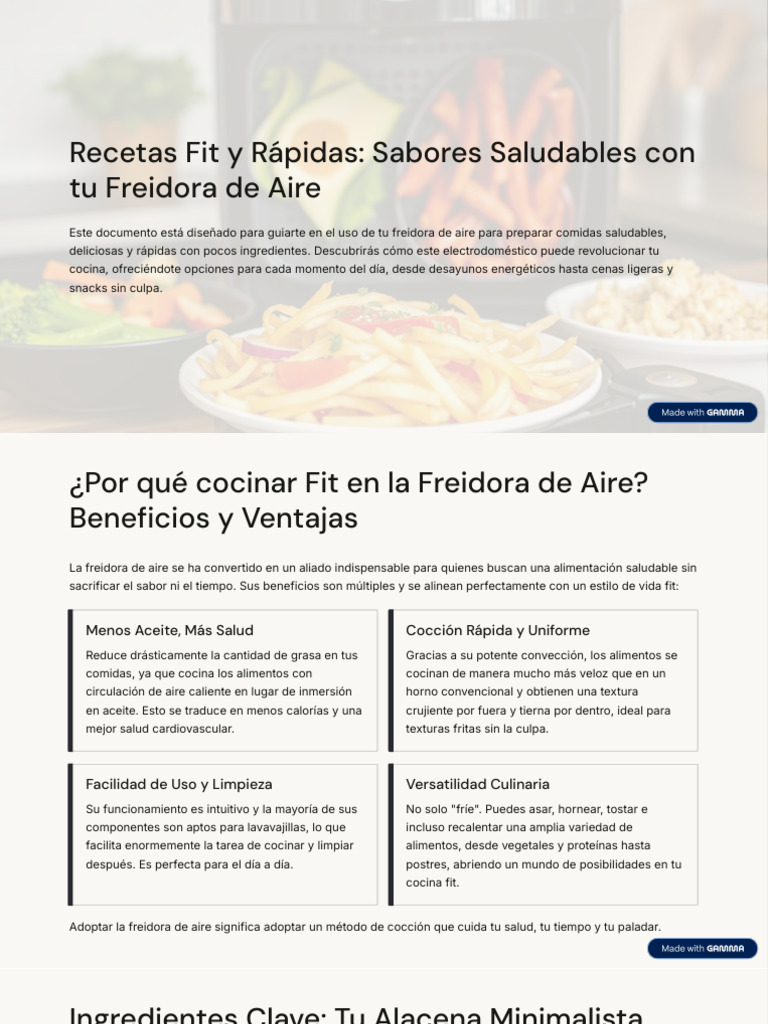 Recetas Fit y Rapidas Sabores Saludables Con Tu Freidora de Aire | PDF ...