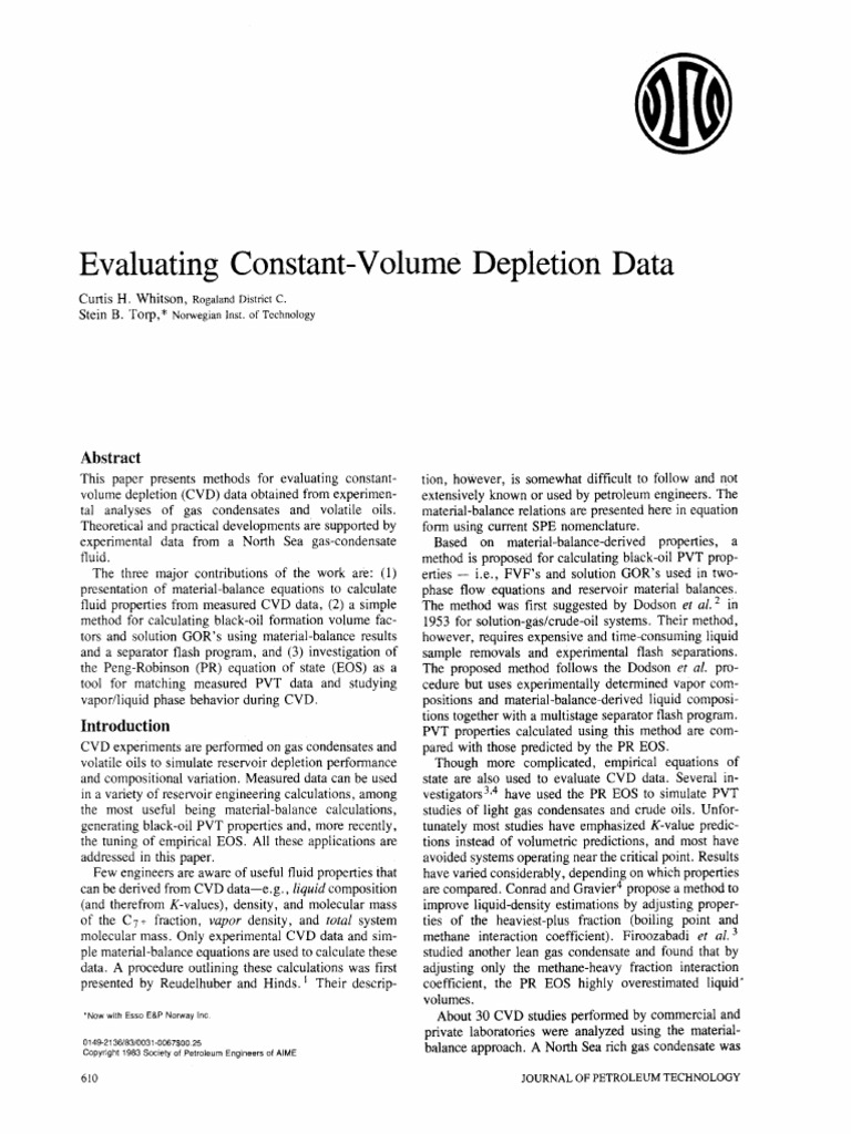 Analyzing Constant-Volume Depletion Data | PDF | Pressure | Liquids
