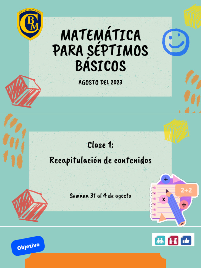 Recapitulación de Matemáticas 7° Básico | PDF